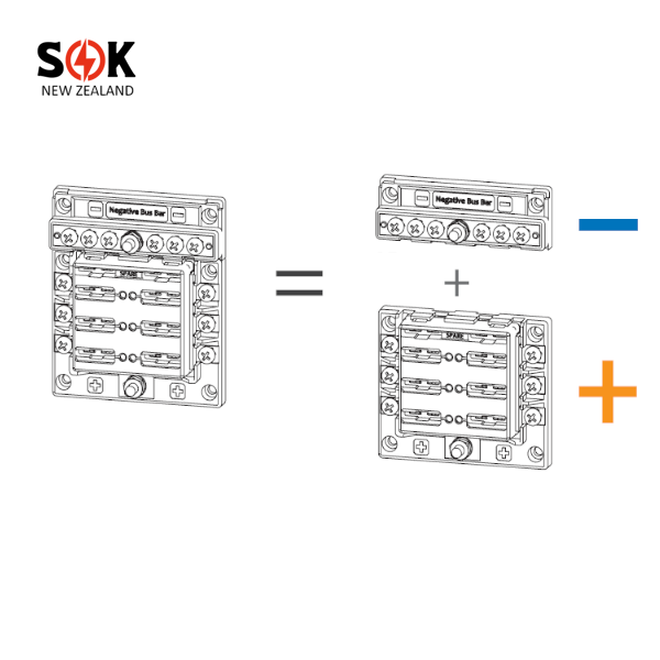 Modular Blade Fuse Distribution Block - SOK Battery NZ
